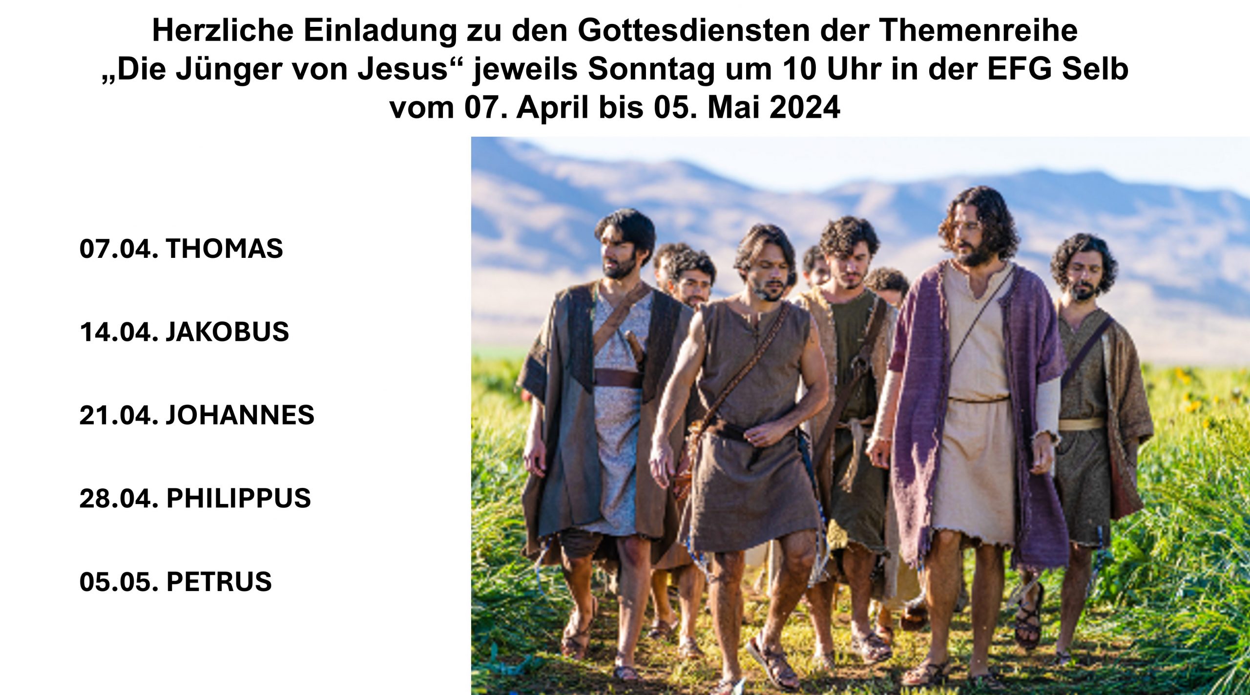 Predigtreihe: “Die Jünger von Jesus” – Homepage der Evangelisch ...